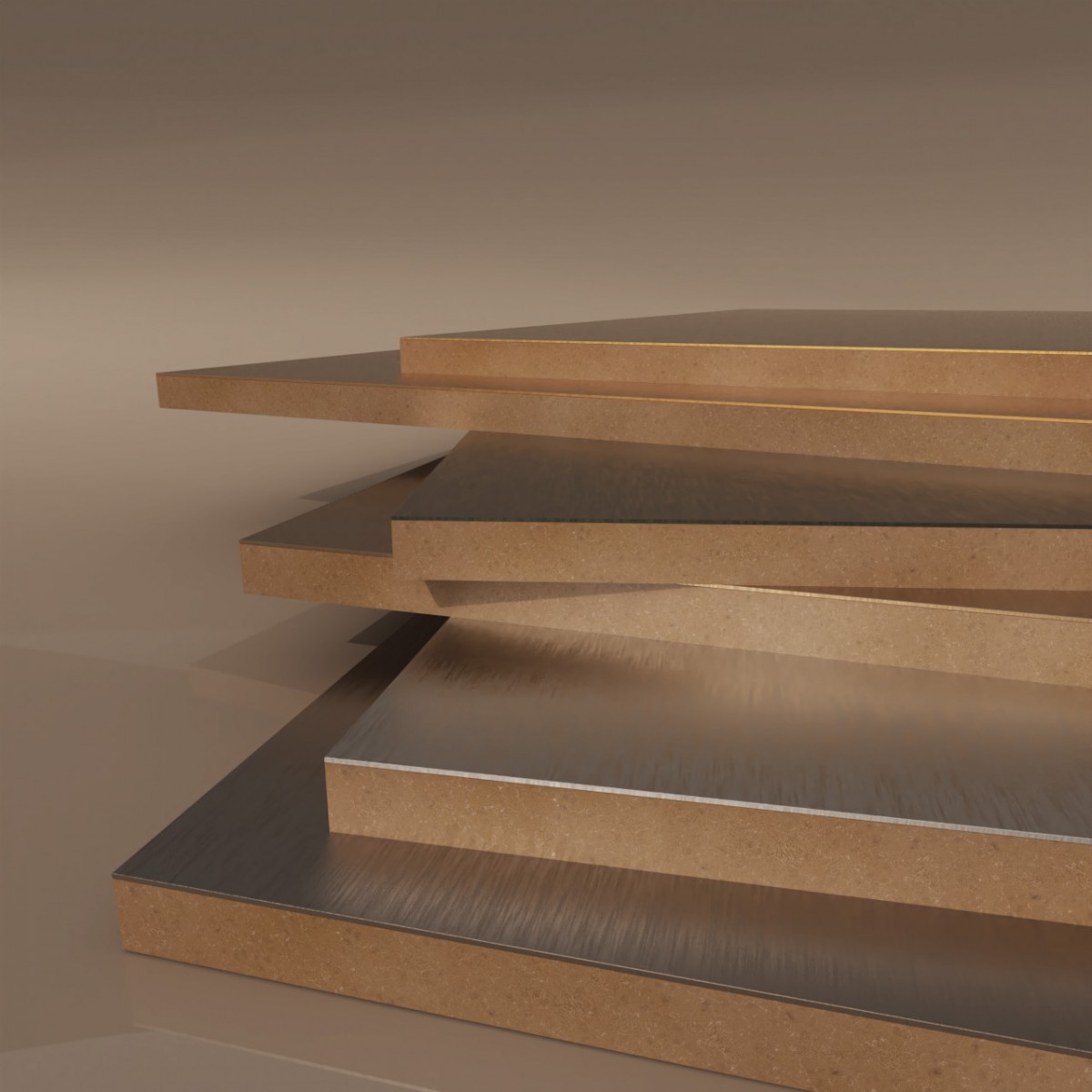 A strong accent in the interior – Brushed Metal HPL now available from ...